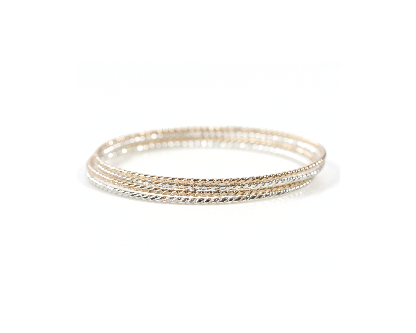 Hammered Twist Bangles – Amy Waltz Designs