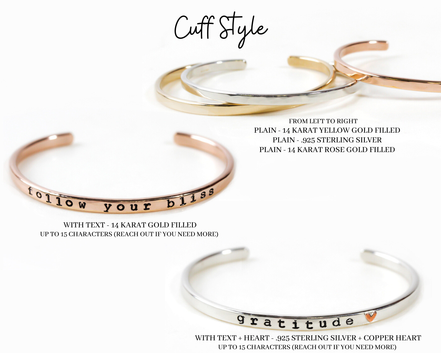 Personalized Mini Luxe Cuffs – Amy Waltz Designs