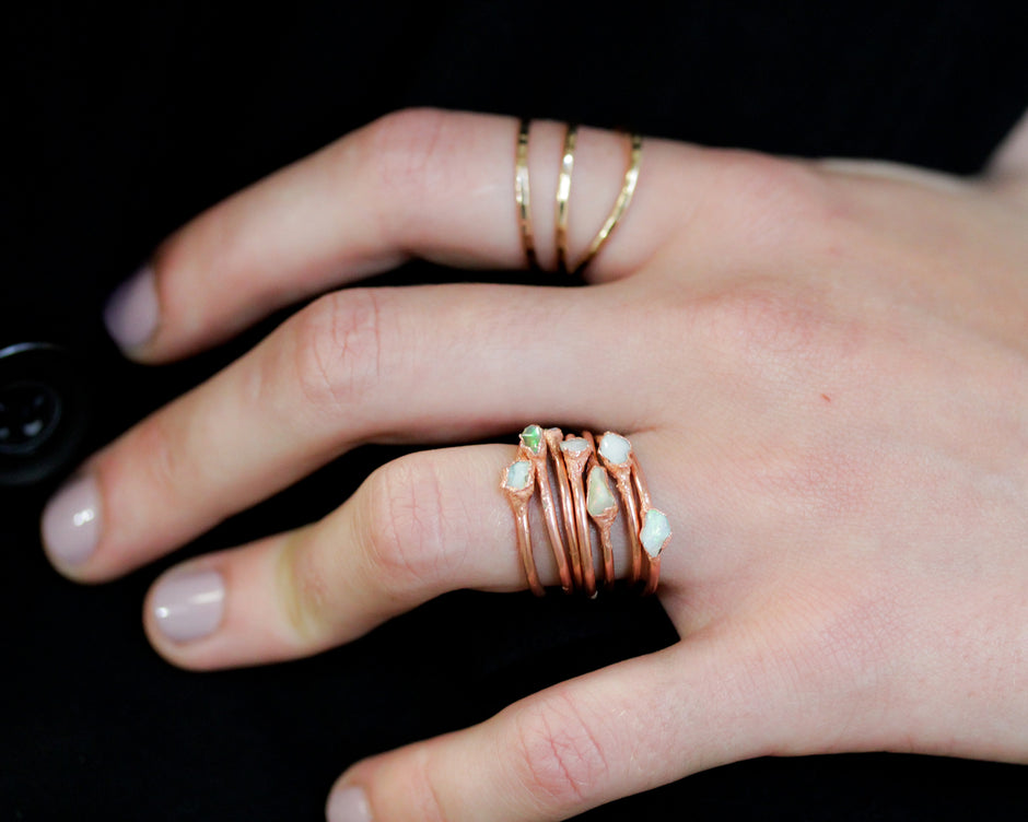 Raw Stone Rings – Amy Waltz Designs
