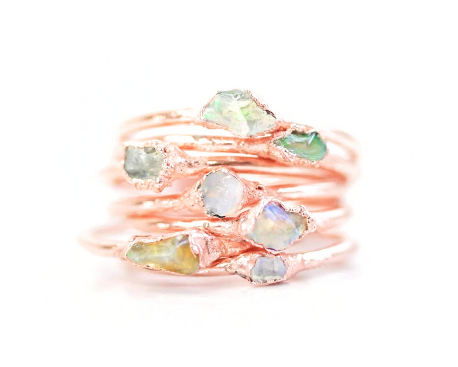 Raw Stone Rings – Amy Waltz Designs